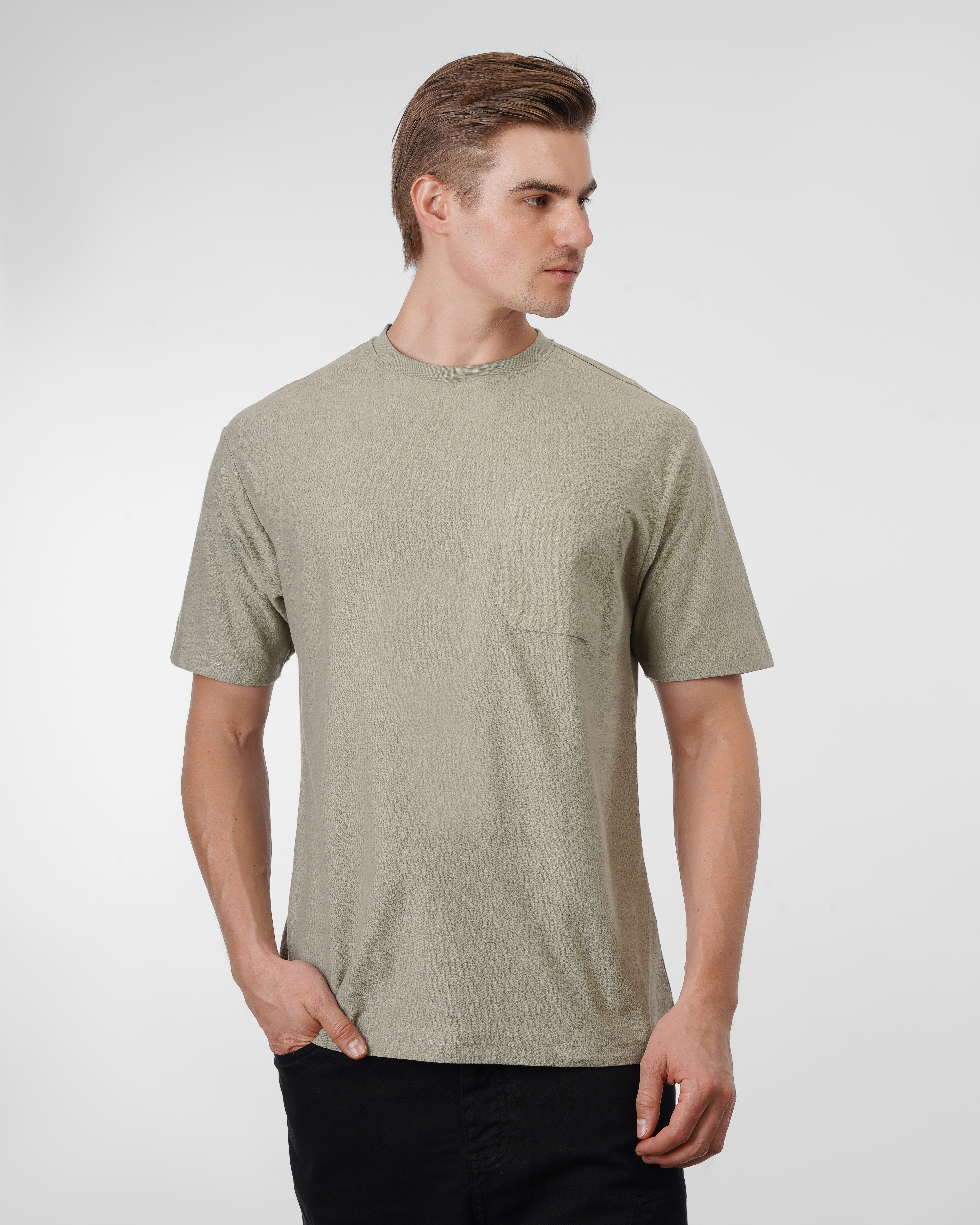 Tailored Rounded Cotton Tee 24149 – KAZARY